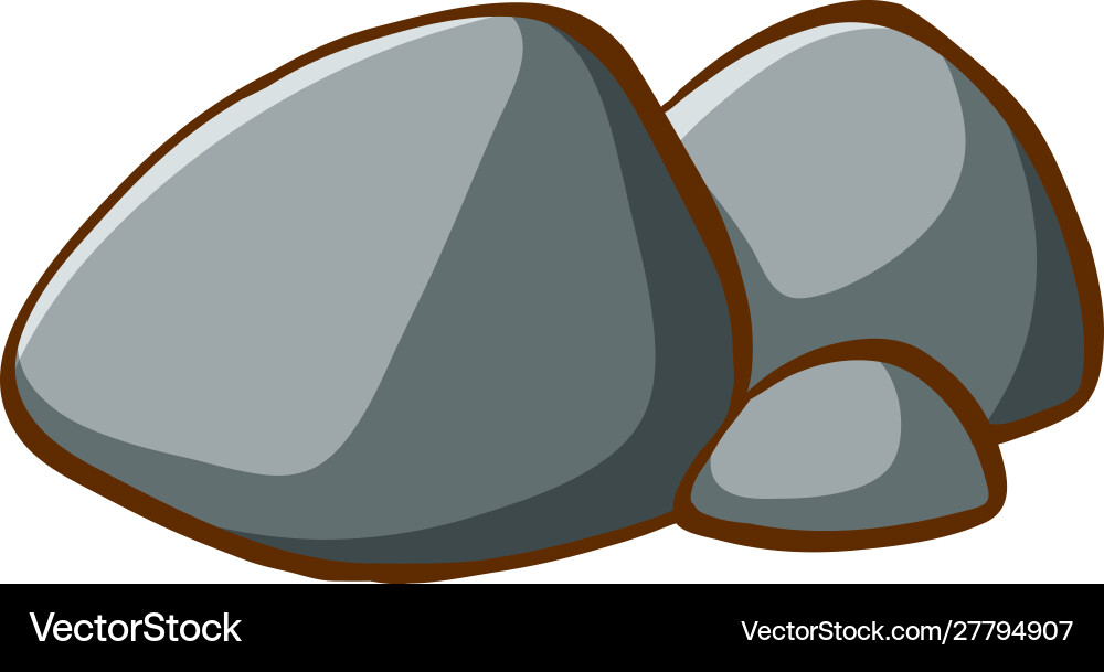Rocks on white background Royalty Free Vector Image