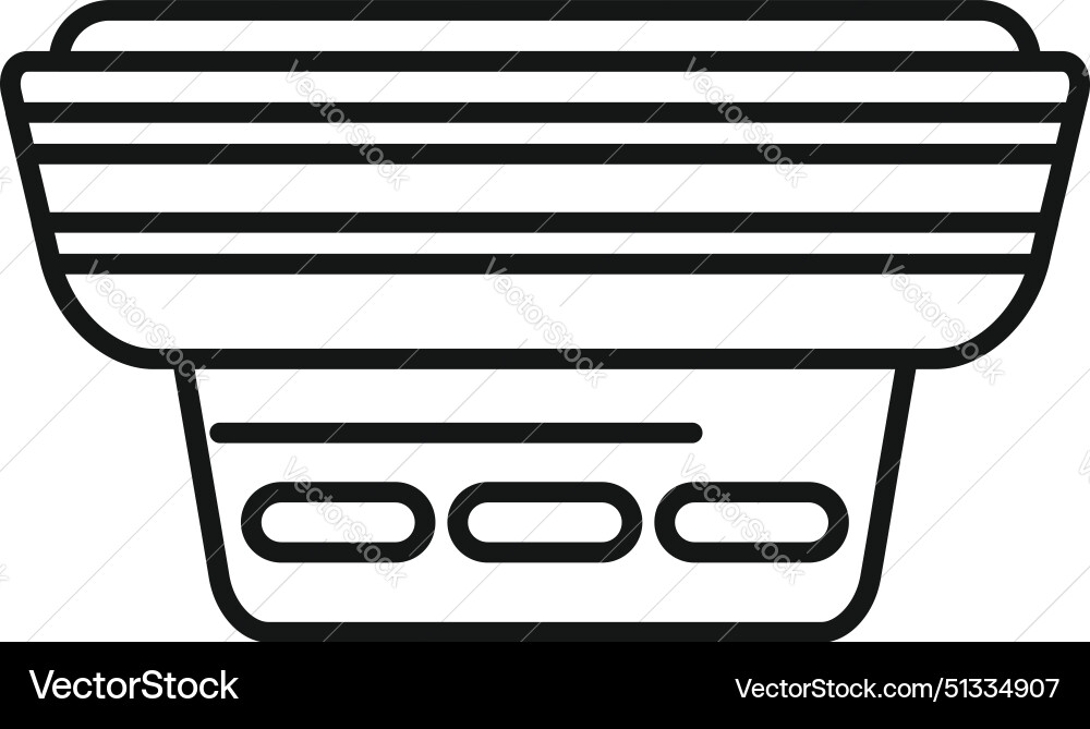 Simple line drawing of a flower pot Royalty Free Vector
