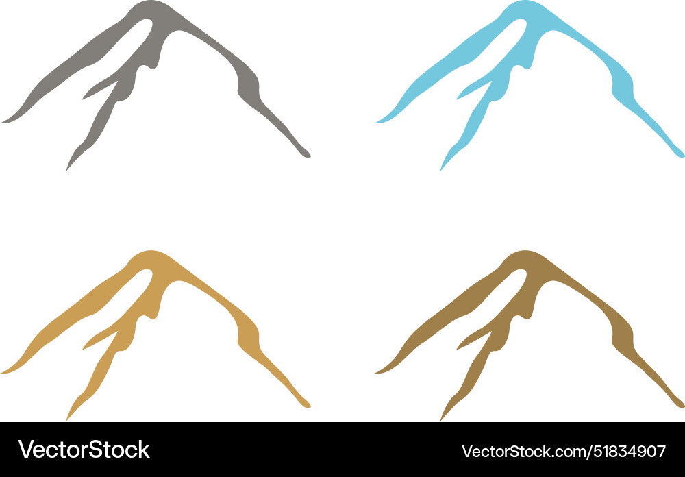 Simple mountains icons sign symbol logo Royalty Free Vector