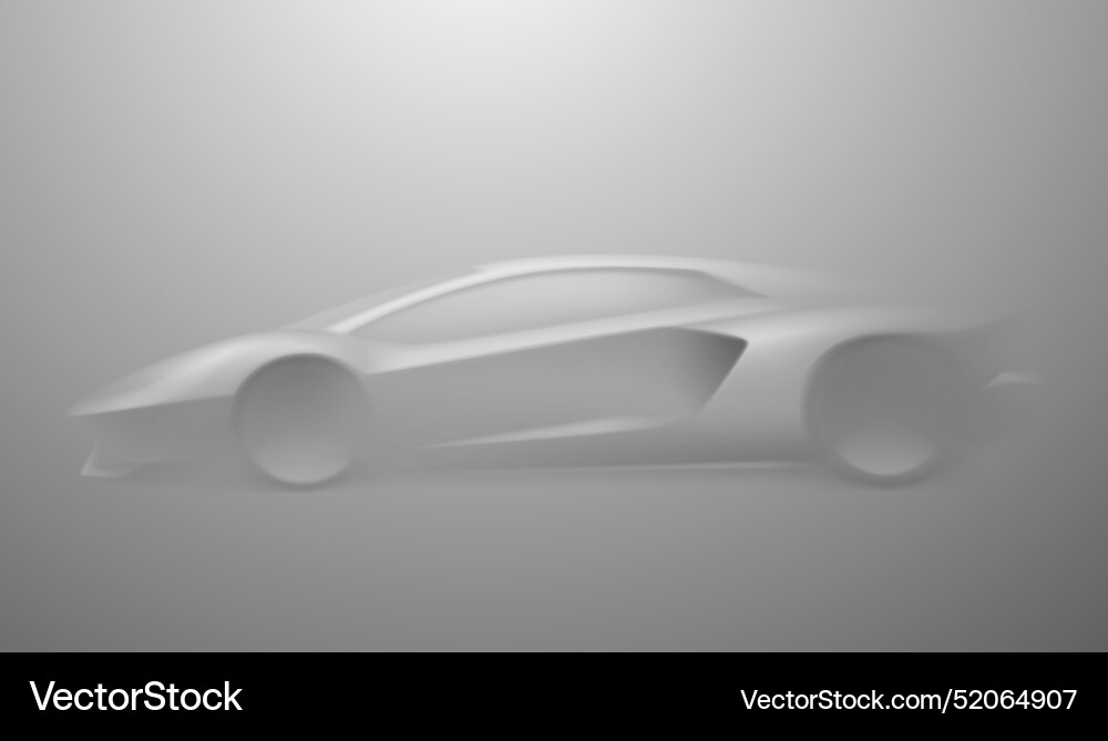 White car silhouette with shadows Royalty Free Vector Image