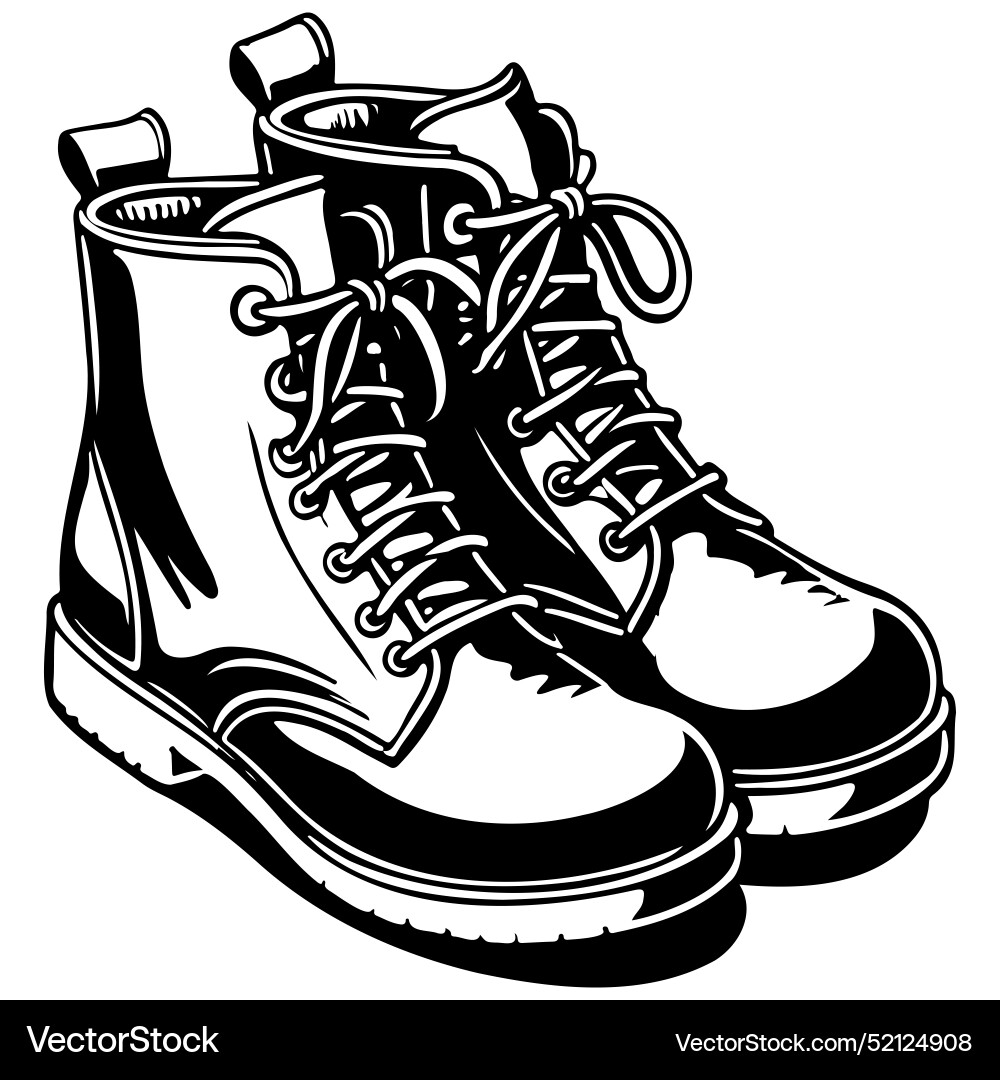 Cartoon shoe sketch realistic line monochrome Vector Image