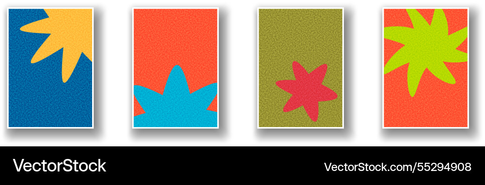 Colorful abstract star shapes Royalty Free Vector Image