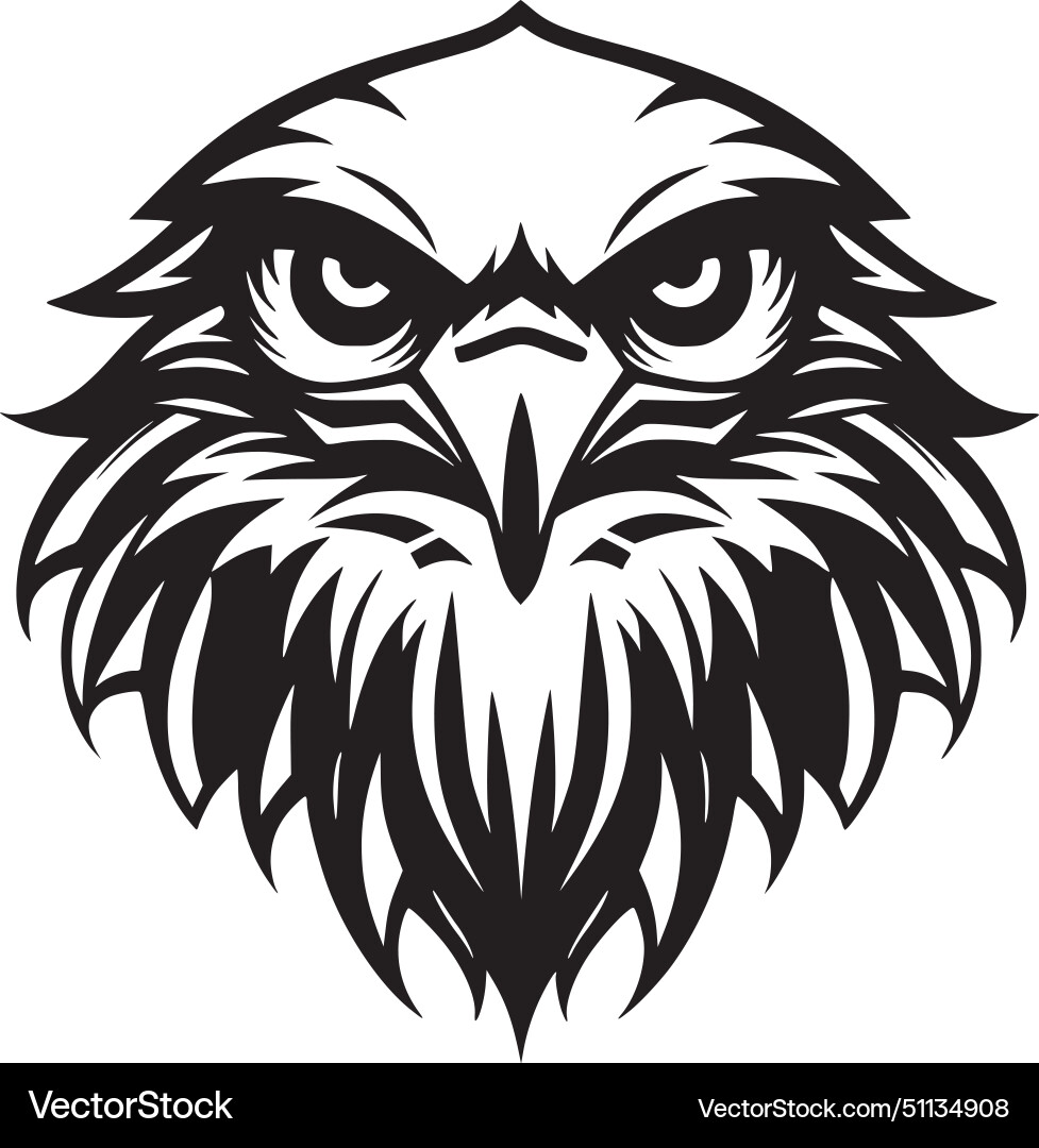 Falcon - minimalist and flat logo Royalty Free Vector Image