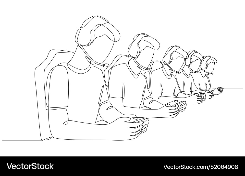 Pro gamer team competing esport mobile game Vector Image