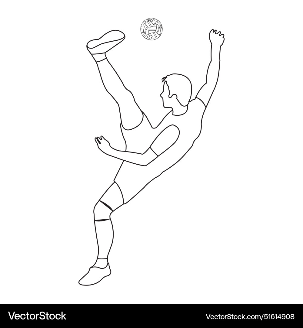 Takraw player logo design Royalty Free Vector Image