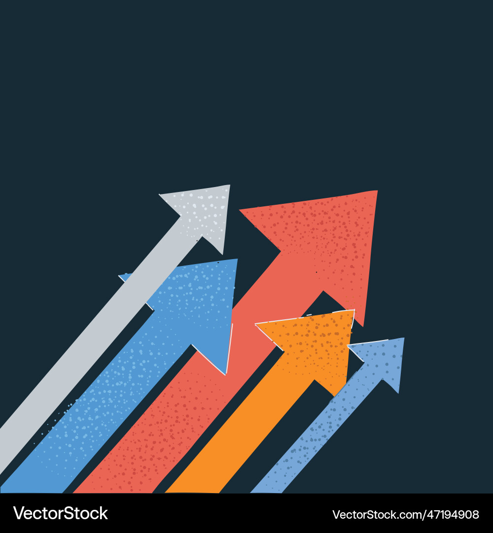 Upward Arrows Background Royalty Free Vector Image