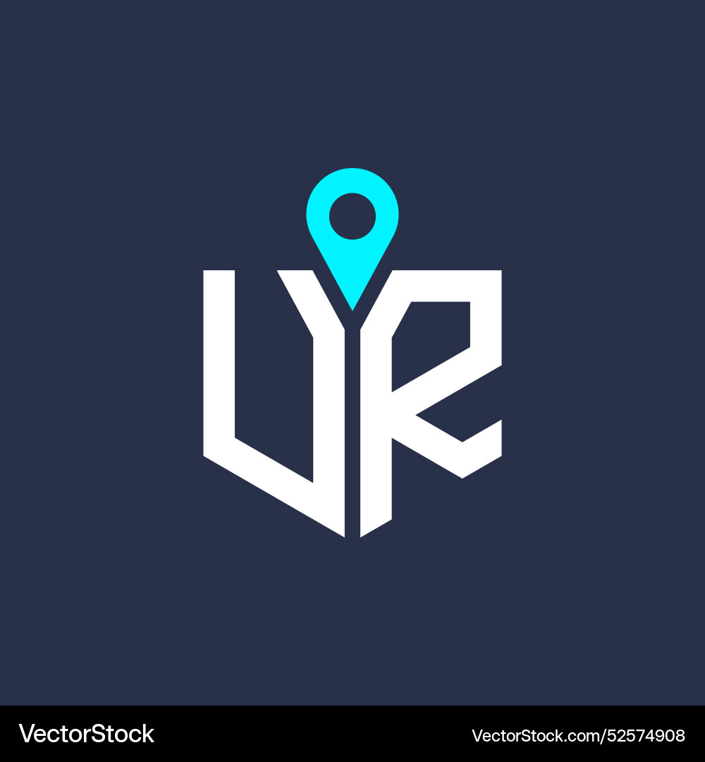 Ur location logo design for recruitment Royalty Free Vector