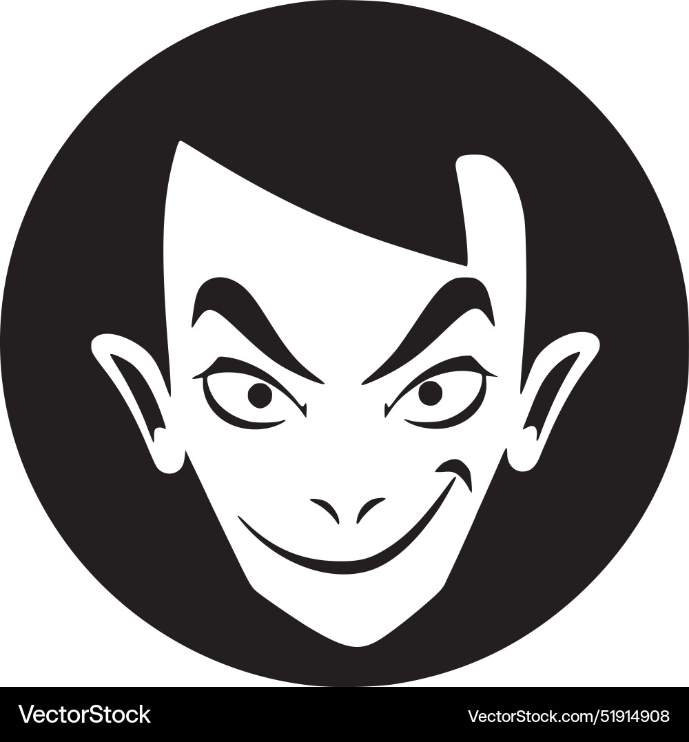 Vampire - black and white Royalty Free Vector Image
