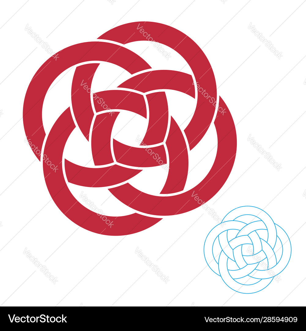 Abstract interlace motif Royalty Free Vector Image