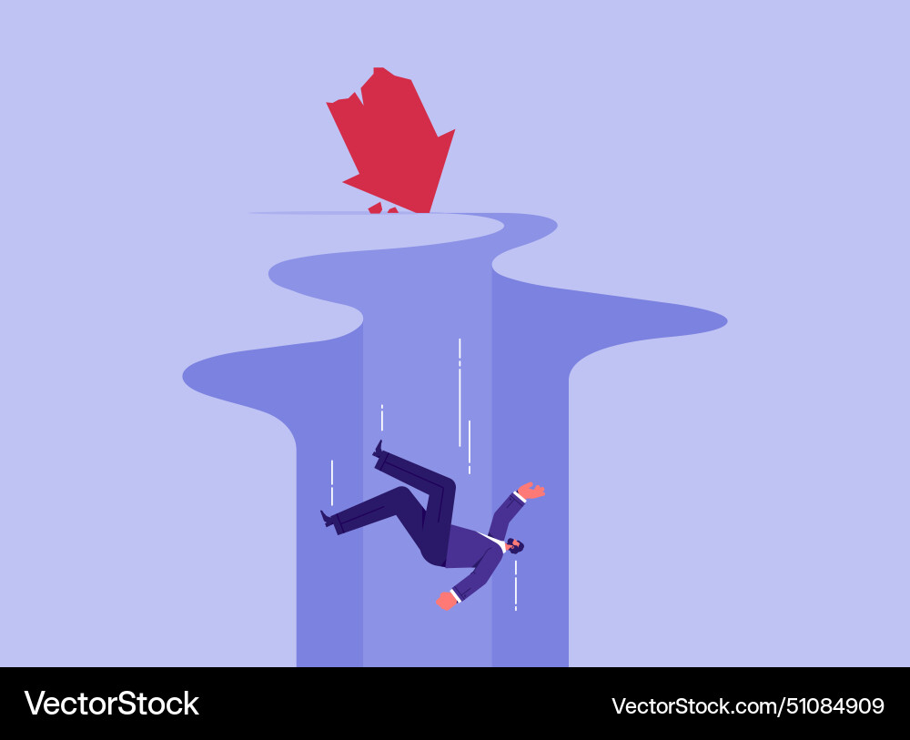 Business And Financial Crisis Concept Royalty Free Vector