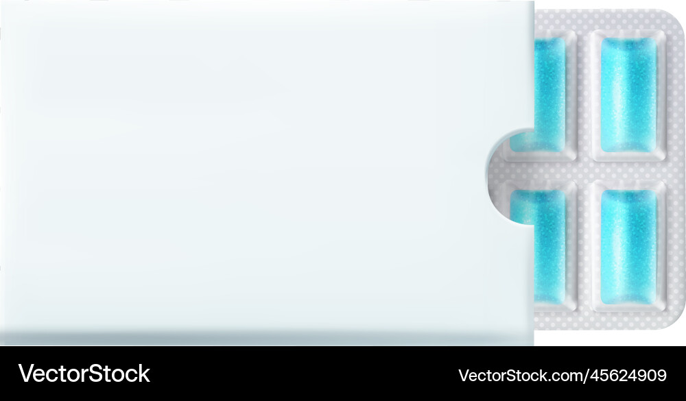 Chewing gum pack composition Royalty Free Vector Image