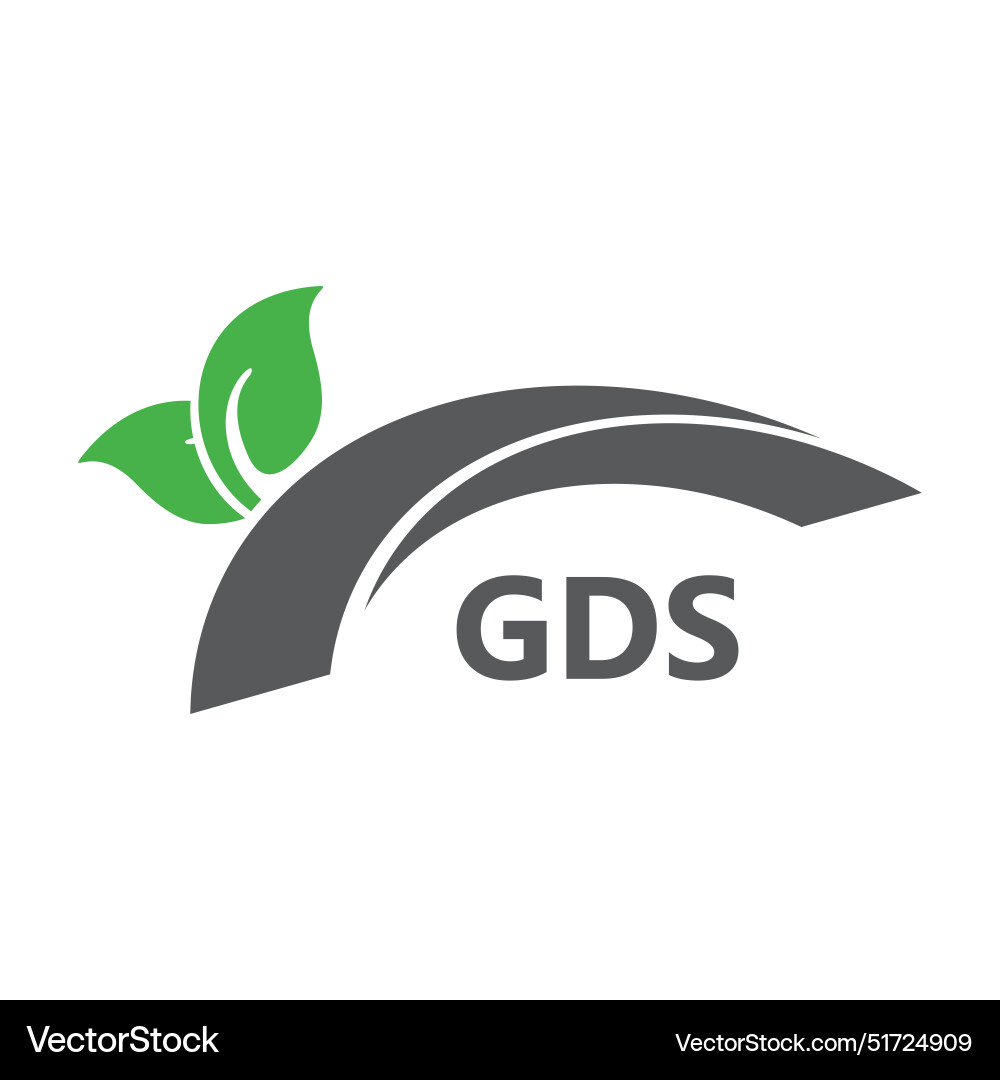 Gds letter logo design on white background Vector Image