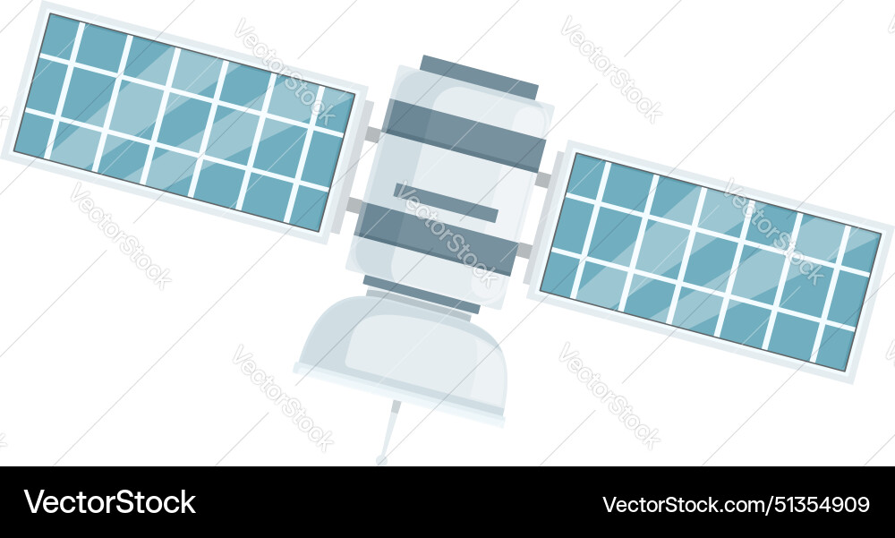 Modern satellite on white background Royalty Free Vector
