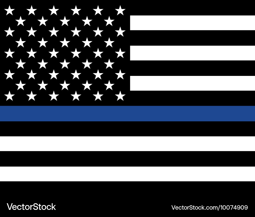 Police law enforcement american flag Royalty Free Vector