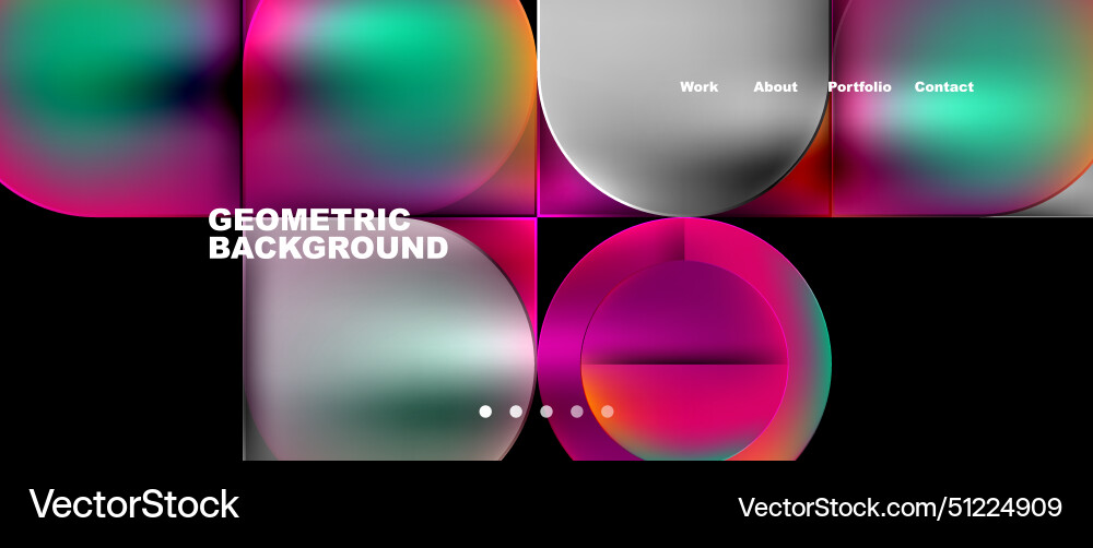 Round squares circles with fluid gradients Vector Image