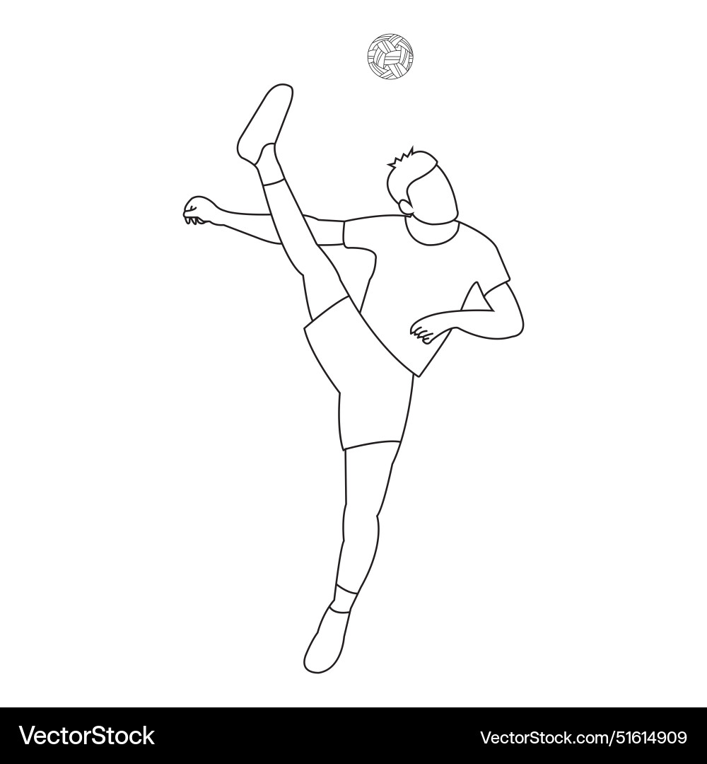 Takraw player logo design Royalty Free Vector Image
