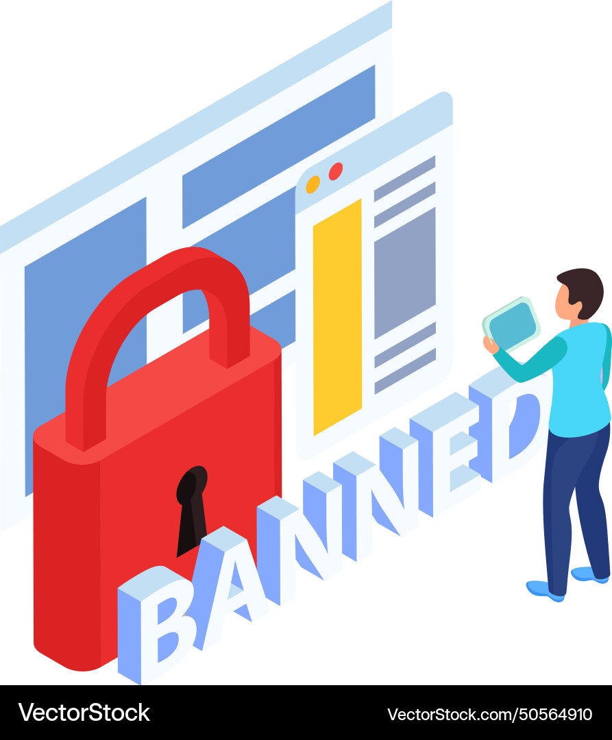 Banned user icon Royalty Free Vector Image - VectorStock