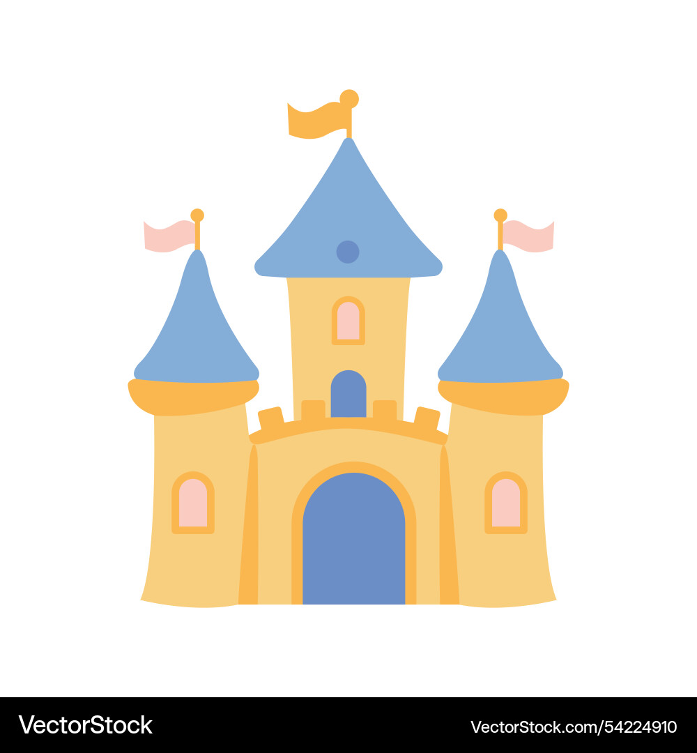 Castle palace kingdom royal fort historic Vector Image