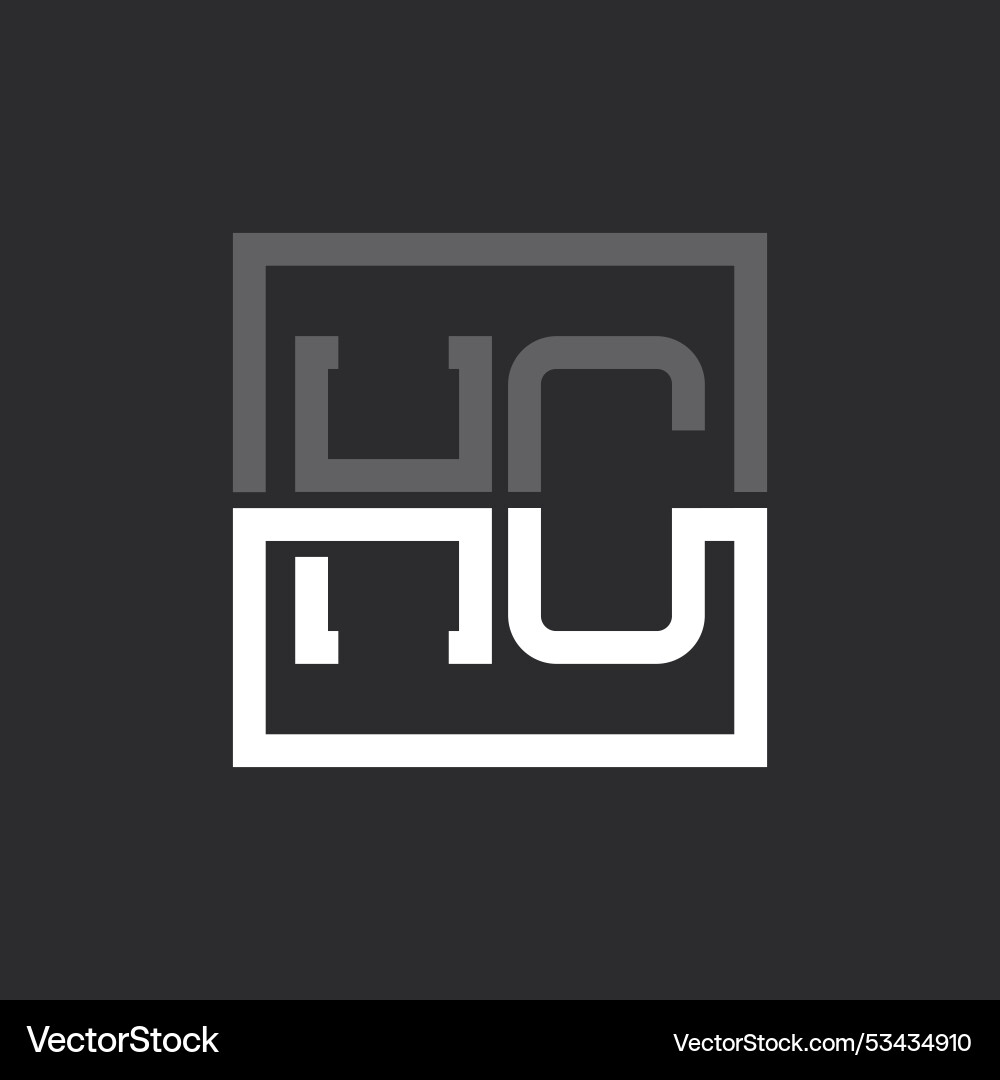 Creative modern minimalist hc letter logo design Vector Image