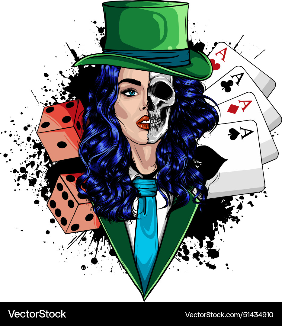 Draw of dead girl design Royalty Free Vector Image