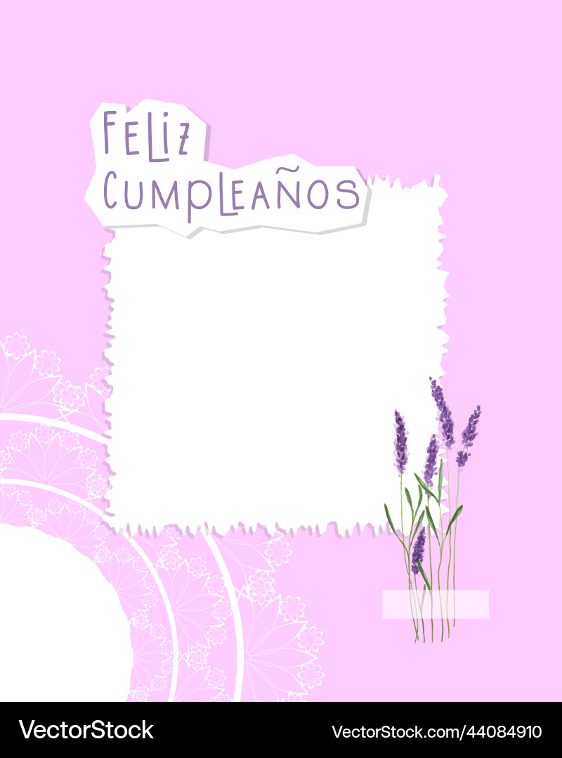 Feliz cumpleanos happy birthday written Royalty Free Vector