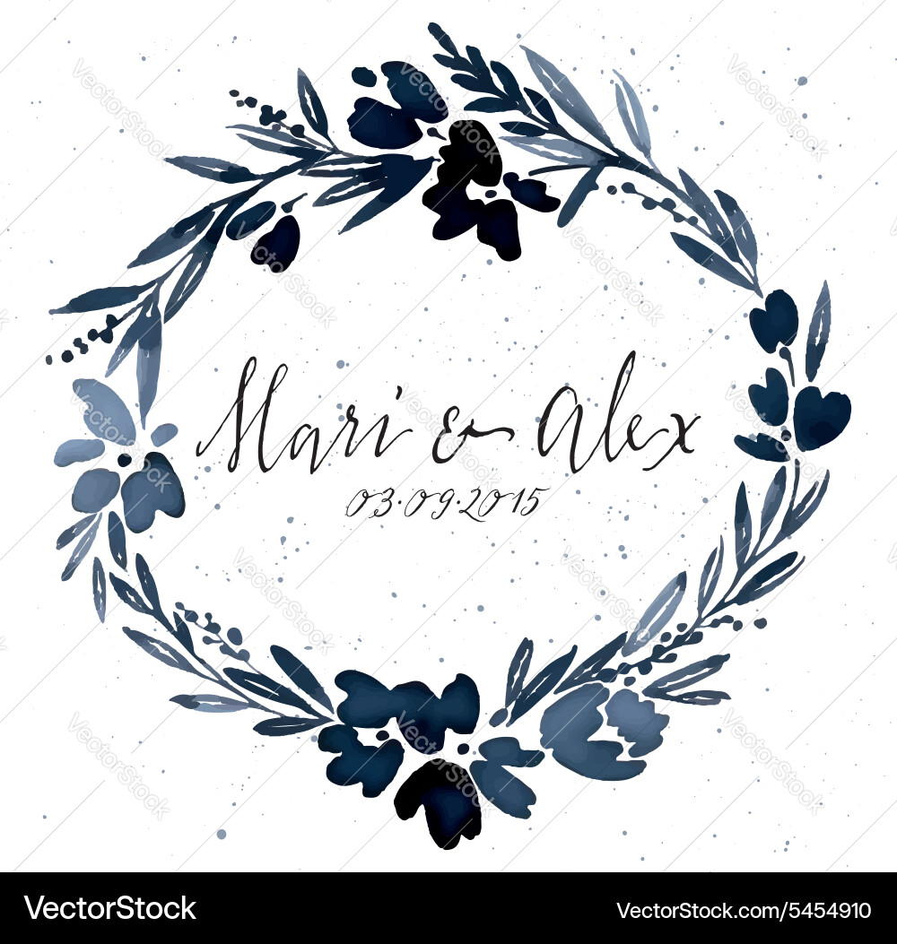 Flower pattern wedding birthday handmade Vector Image