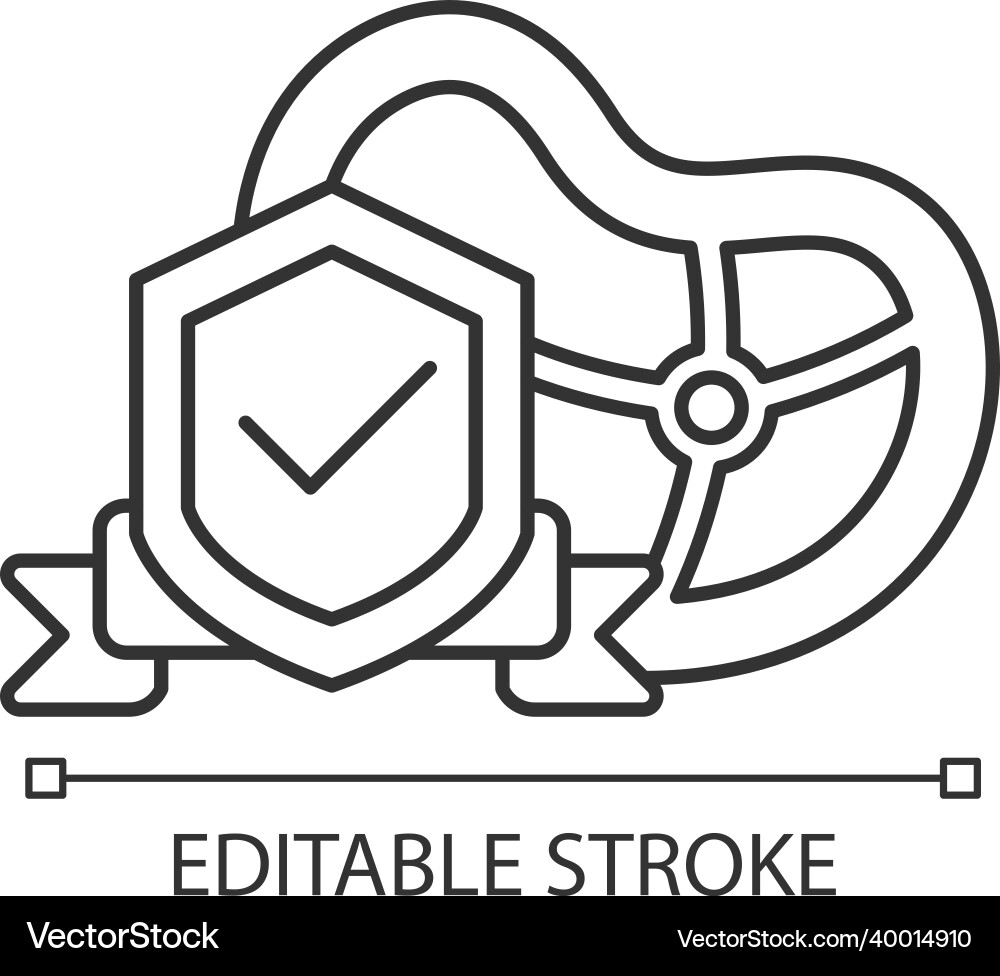 Food safety linear icon Royalty Free Vector Image