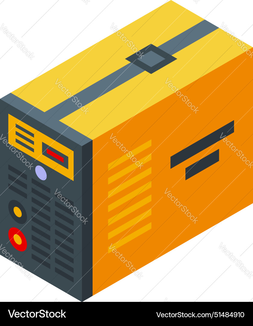 Isometric of a modern power supply Royalty Free Vector Image