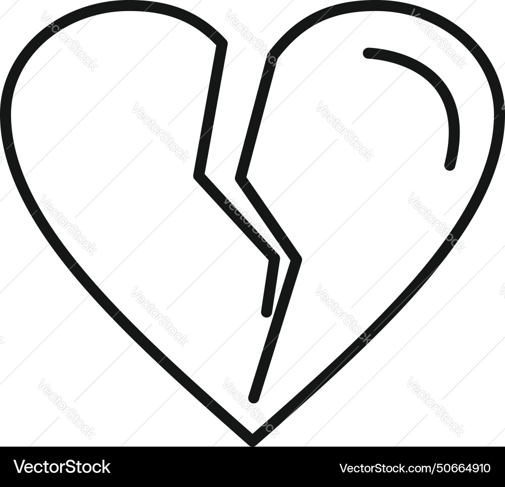 Menopause Heart Brake Icon Outline Wife Royalty Free Vector