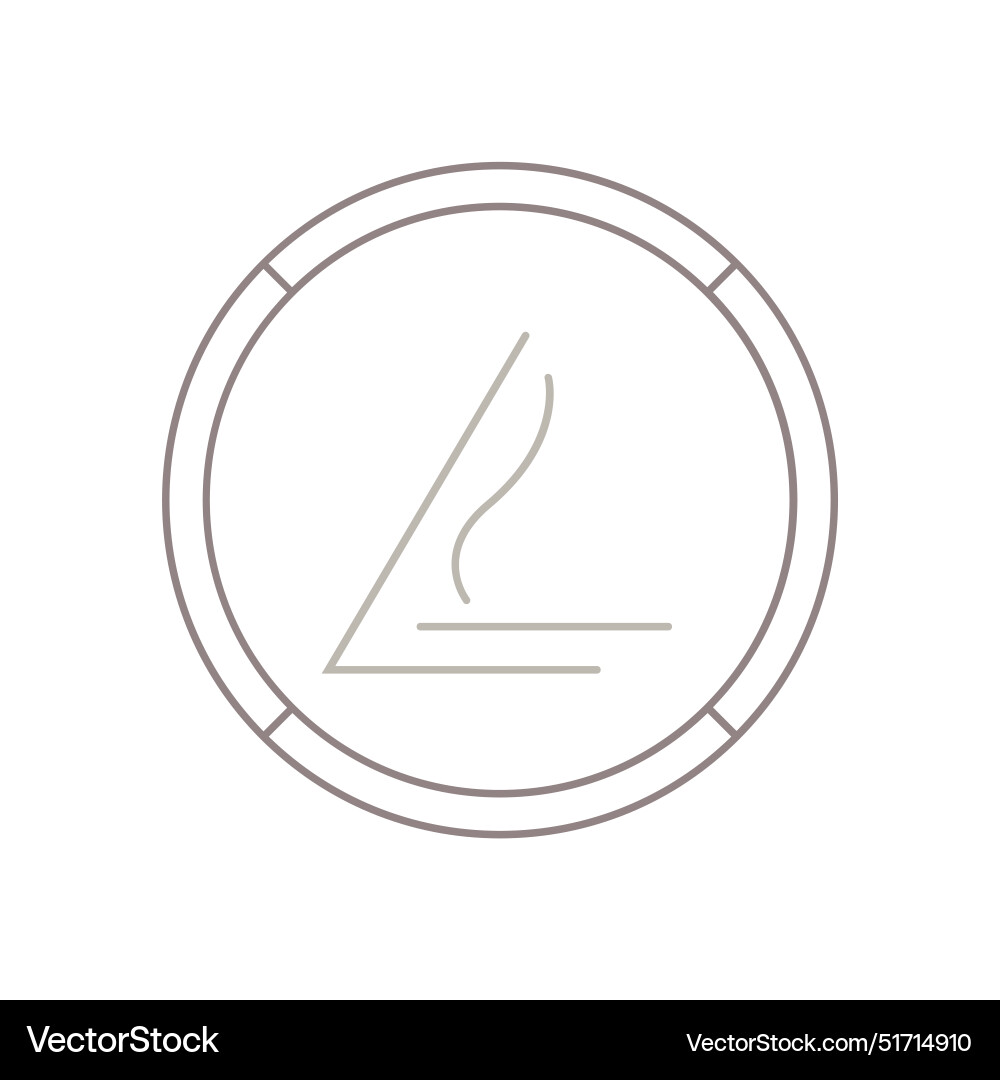Minimalist letter mark logo Royalty Free Vector Image