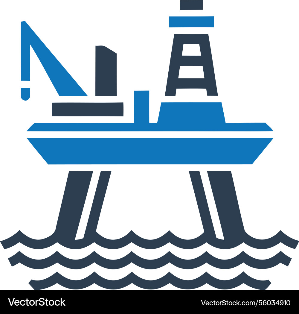 Oil rig icon Royalty Free Vector Image - VectorStock