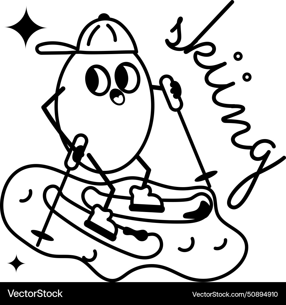 Skiing Royalty Free Vector Image - VectorStock