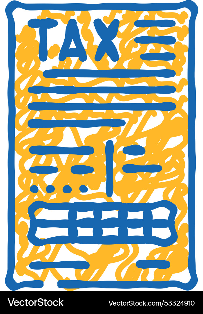 Tax planning financial advisor icon doodle Vector Image