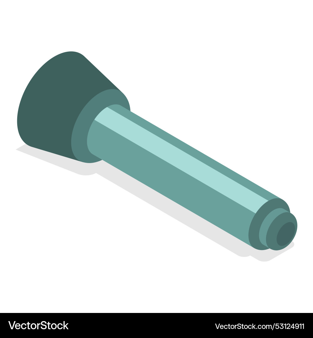 3d isometric flat set of flashlights item Vector Image