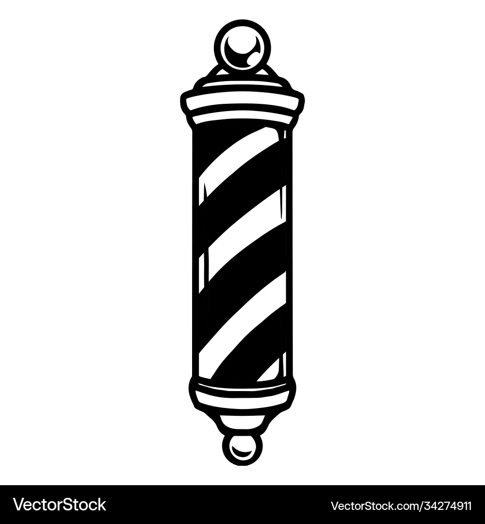 Barber pole vintage tattoo concept Royalty Free Vector Image