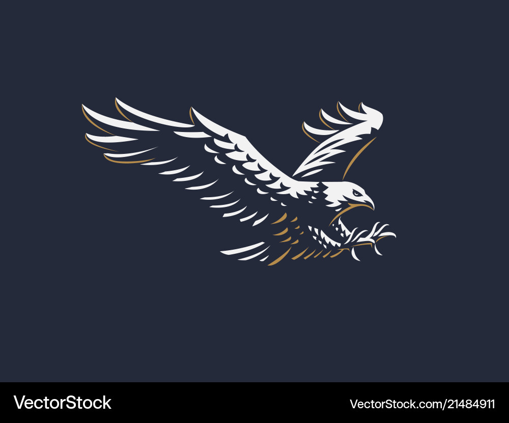 Flying eagle Royalty Free Vector Image - VectorStock