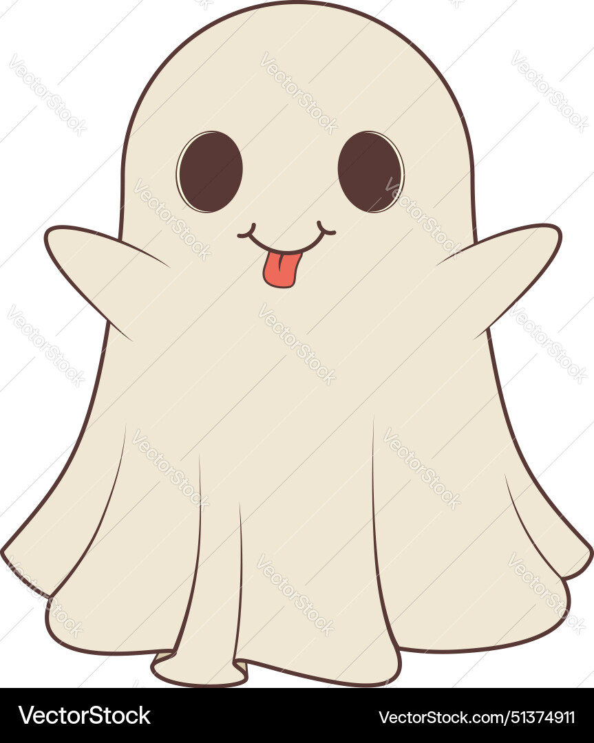 Funny cartoon ghost Royalty Free Vector Image - VectorStock