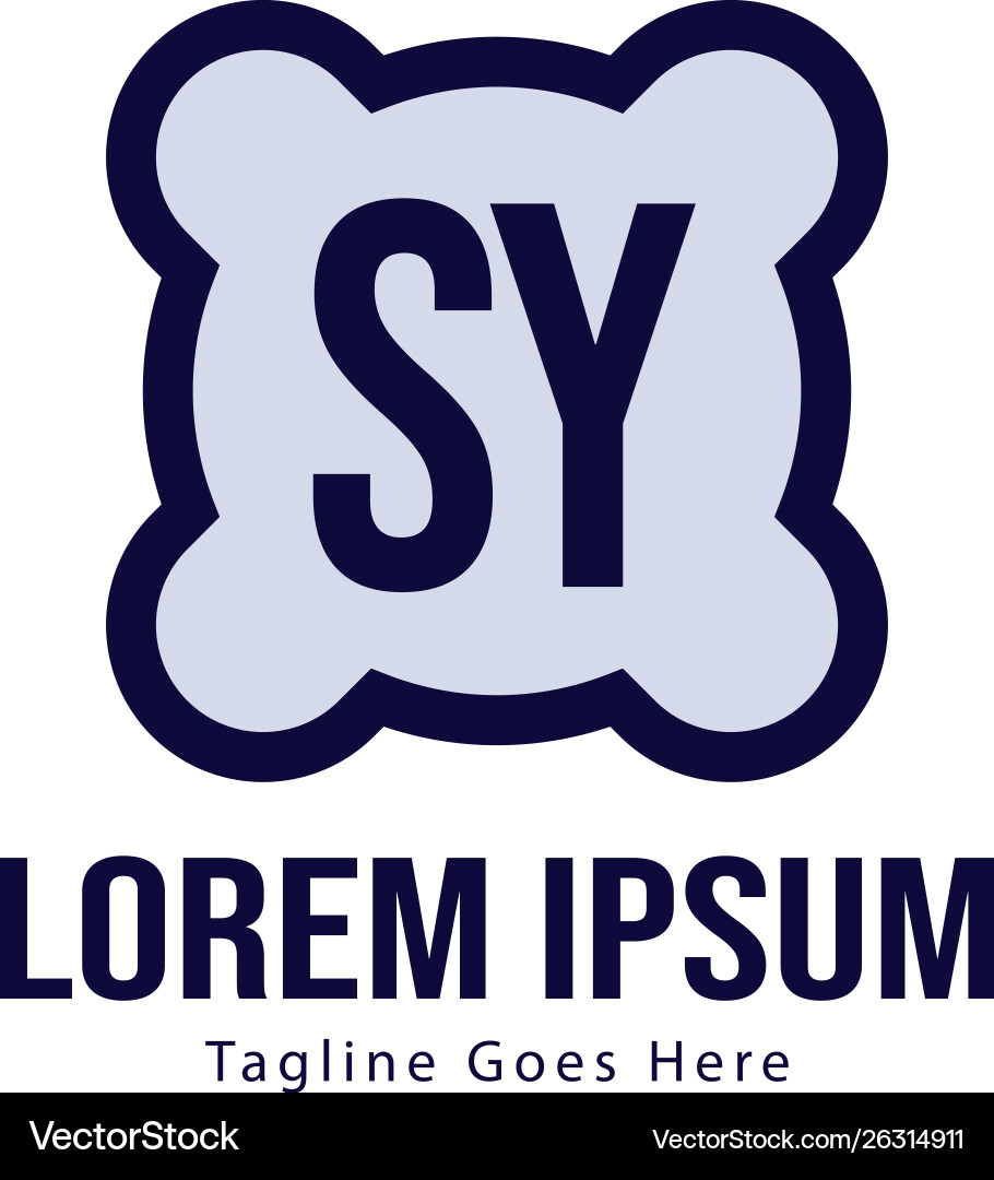 Initial sy logo template with modern frame – Royalty-Free Vector ...