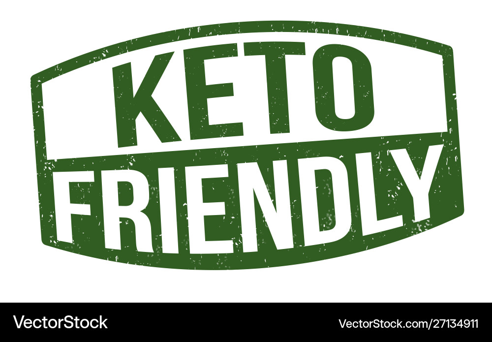 Keto friendly sign or stamp Royalty Free Vector Image