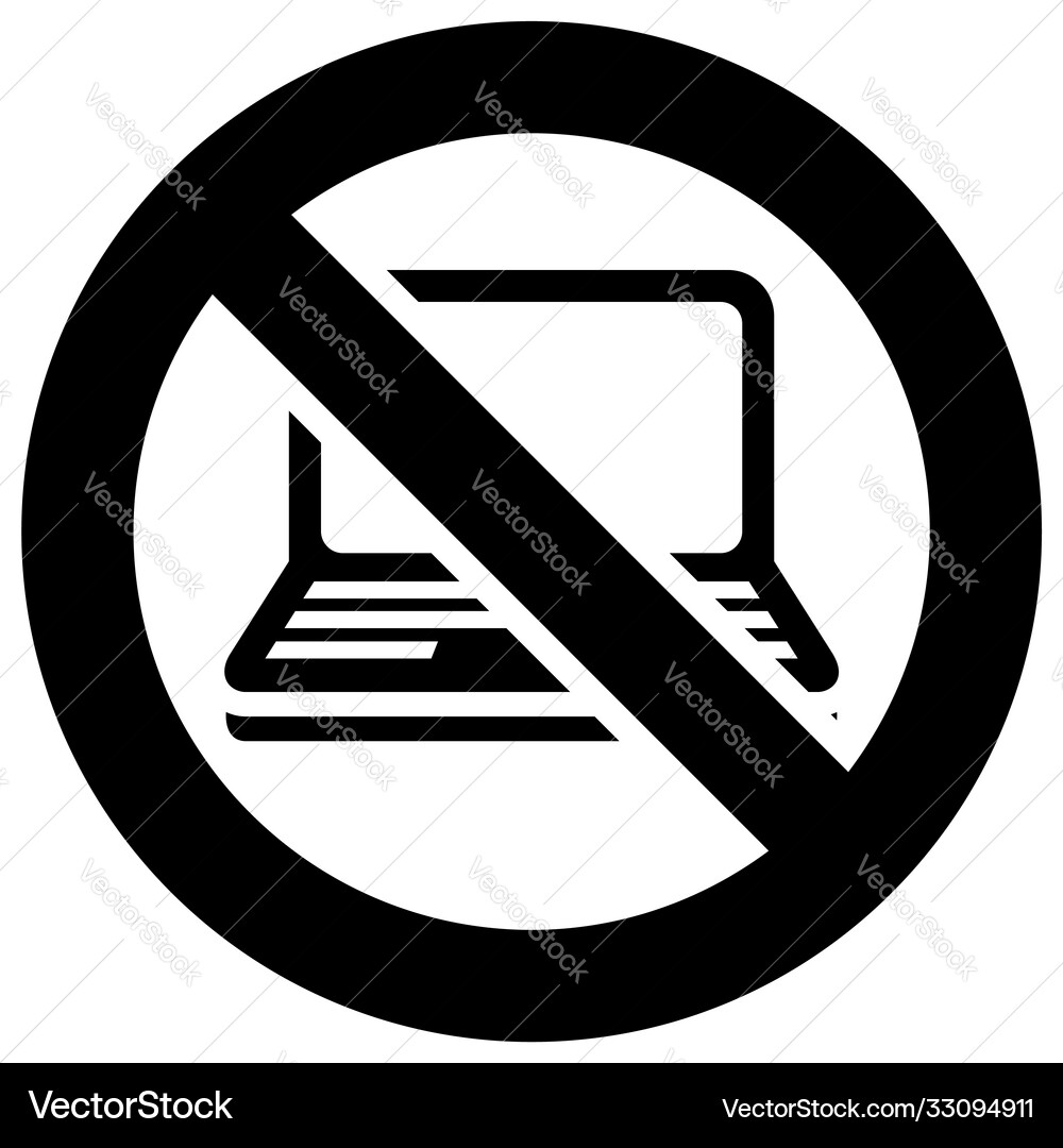 No Laptop Sign Vector Images (over 2,100)