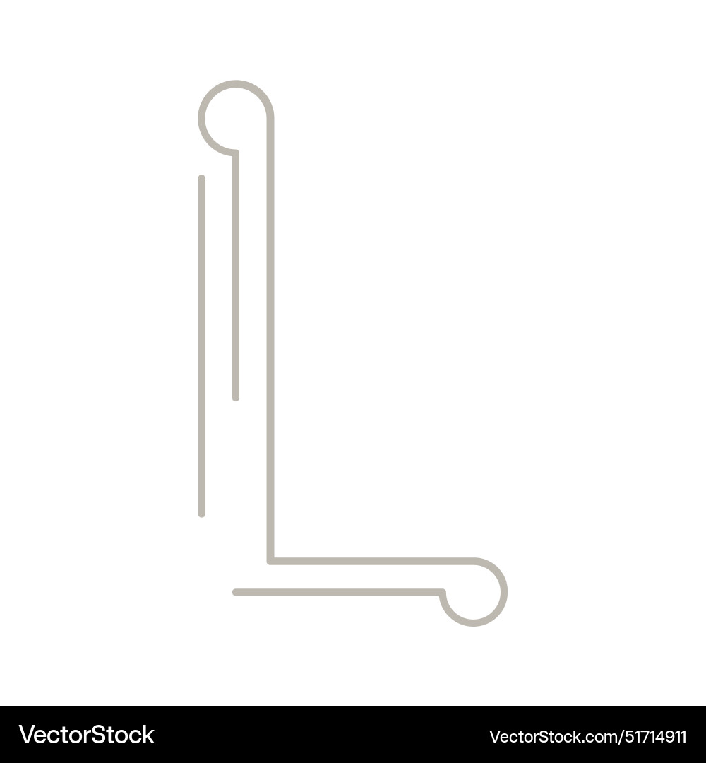 Minimalist letter mark logo Royalty Free Vector Image