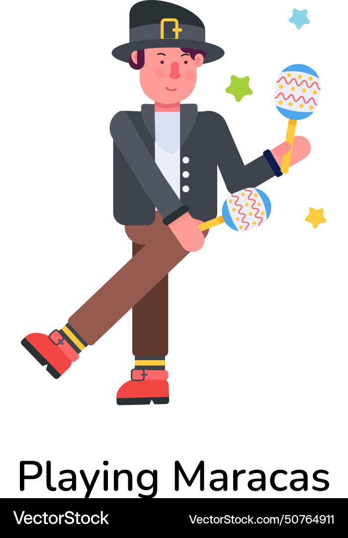 Playing maracas Royalty Free Vector Image - VectorStock