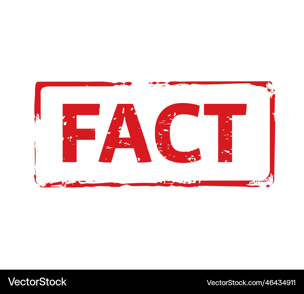 Red stamp and text fact Royalty Free Vector Image
