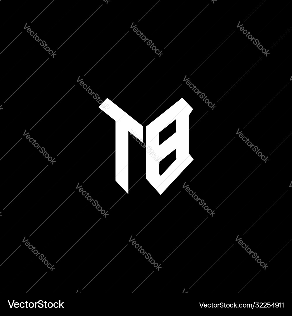Tb logo monogram with shield shape design template