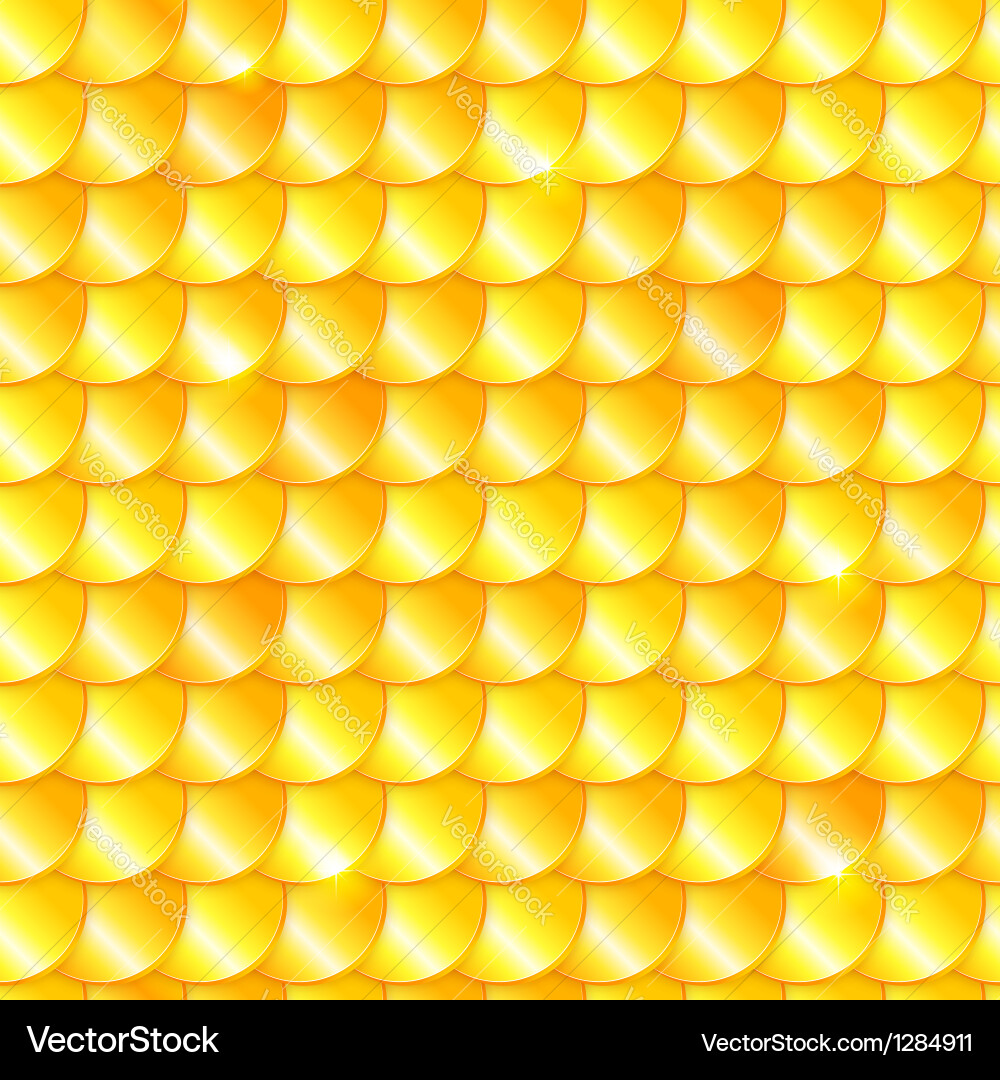 Yellow seamless fish skin Royalty Free Vector Image