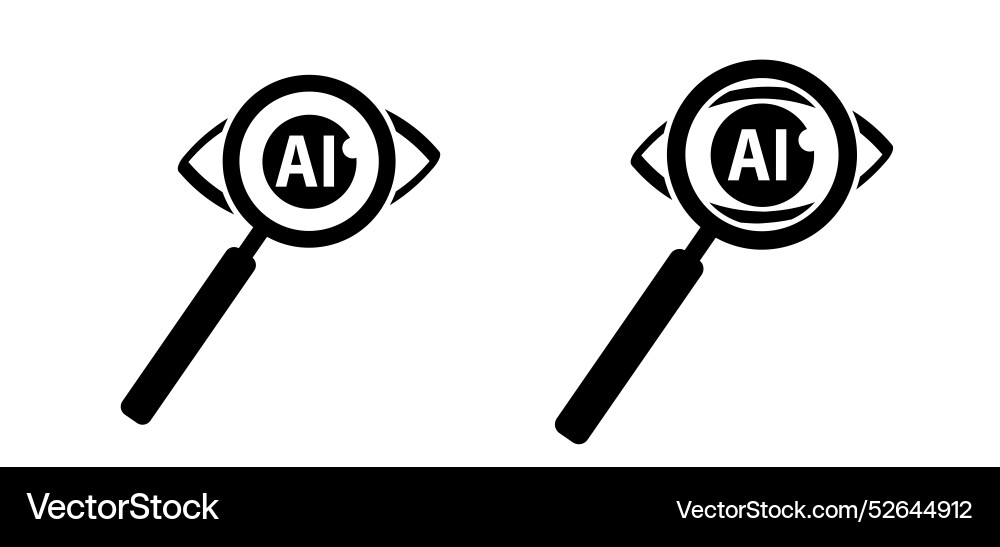 Artificial intelligence ai pictogram Royalty Free Vector