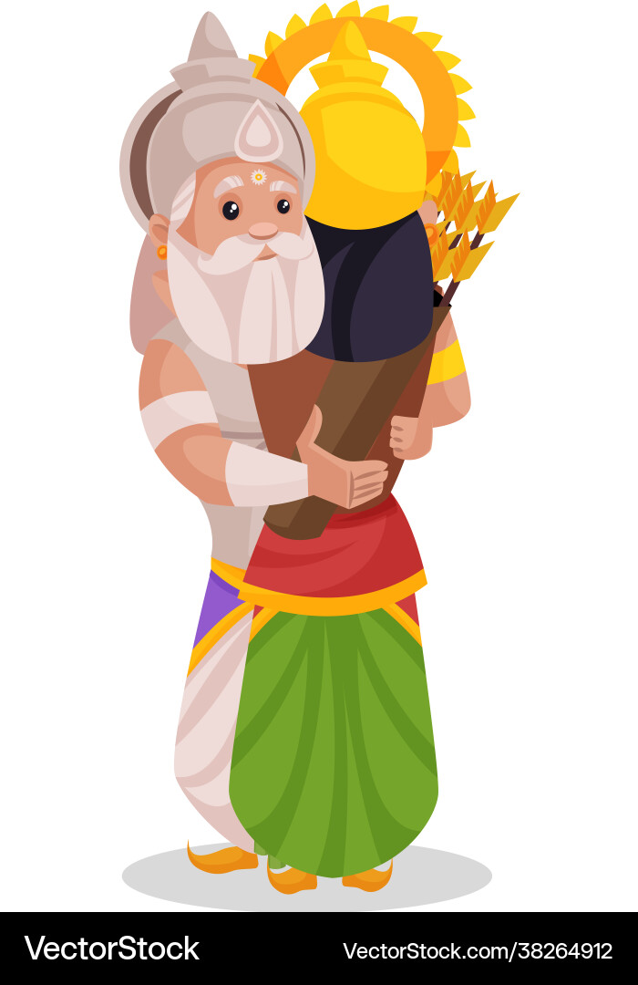 Bhishma pitamaha cartoon character Royalty Free Vector Image
