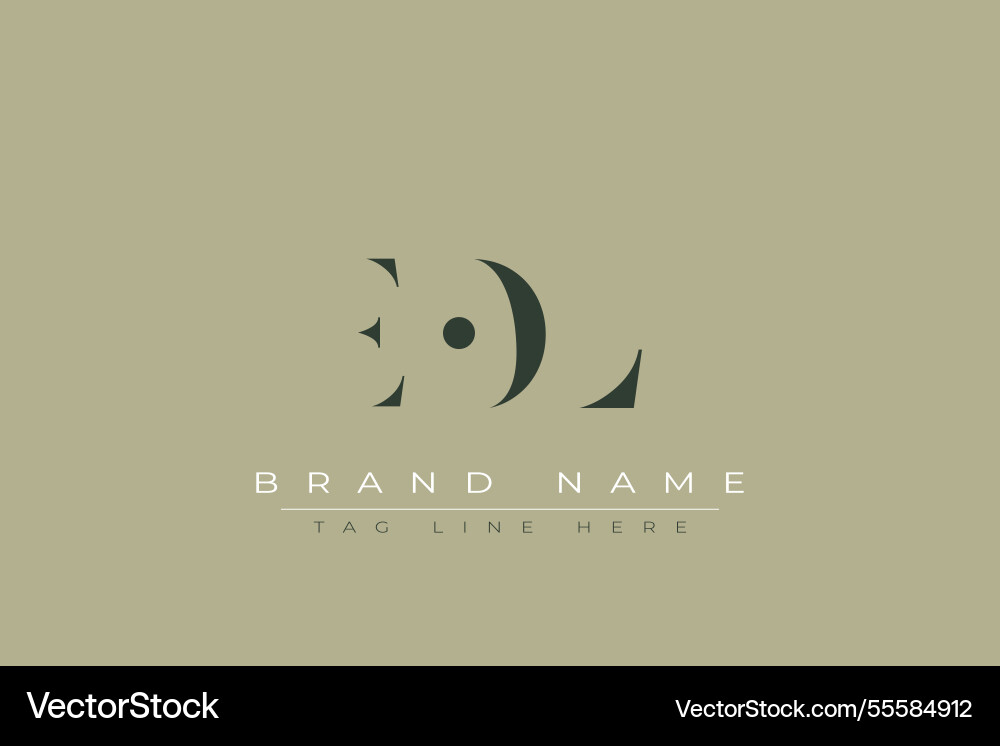 Eol abstract letter logo design Royalty Free Vector Image