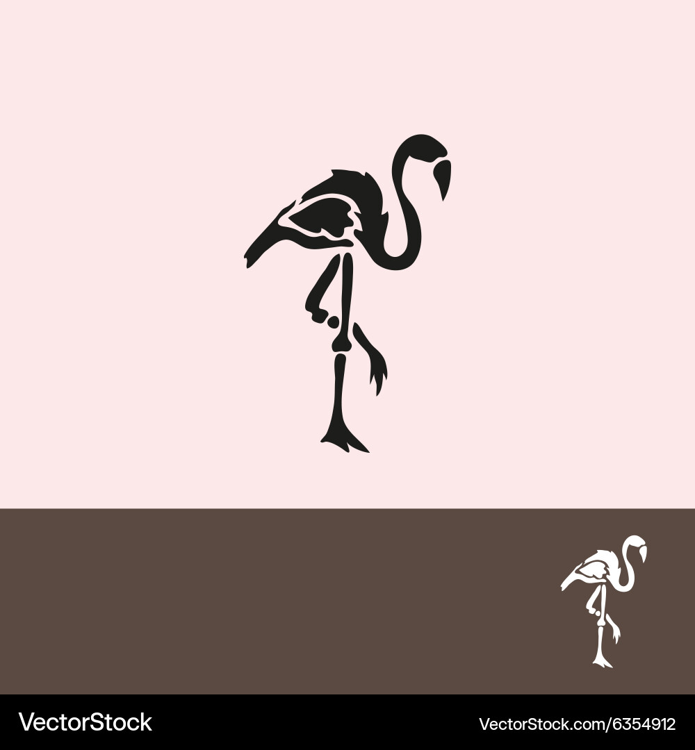 Flamingo symbol Royalty Free Vector Image - VectorStock