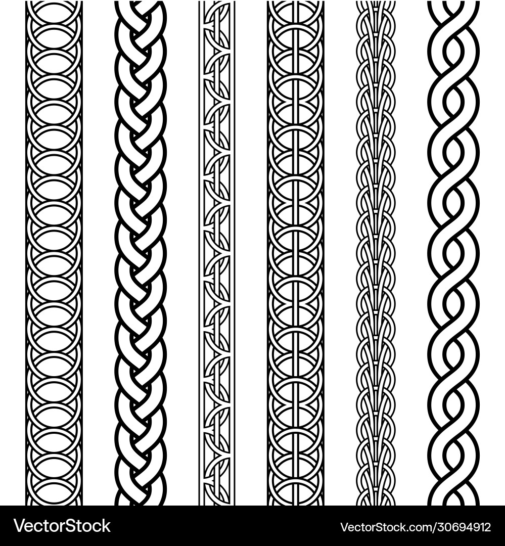 Interwoven Knot Patterns Royalty Free Vector Image